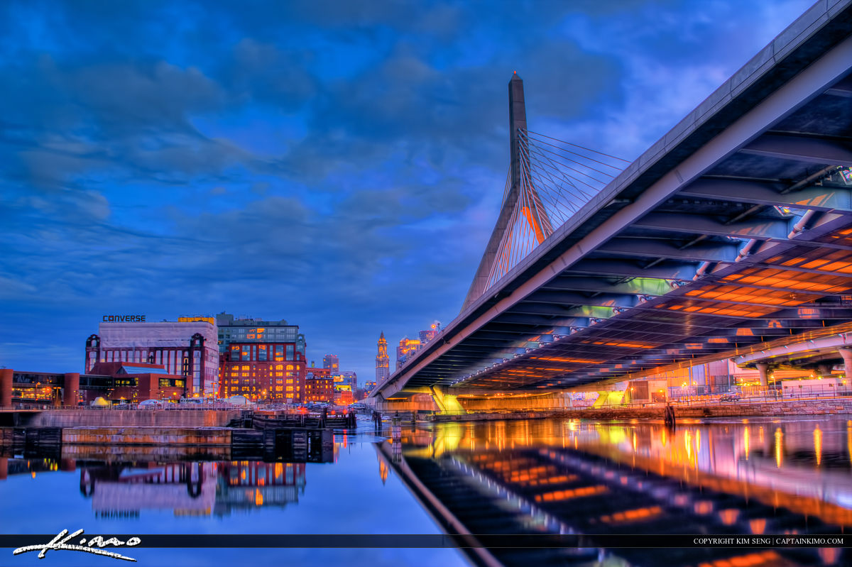 Bunker Hill Bridge from Paul Revere Park Boston | Royal Stock Photo