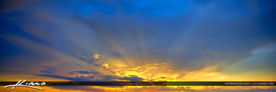 Holy Light from Above Sunrays Beam of Light Clouds 3×1 Panorama | Royal ...