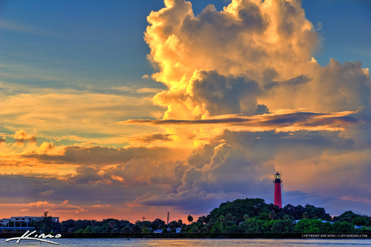 Jupiter Lighthouse from Dubois Park Florida | Royal Stock Photo