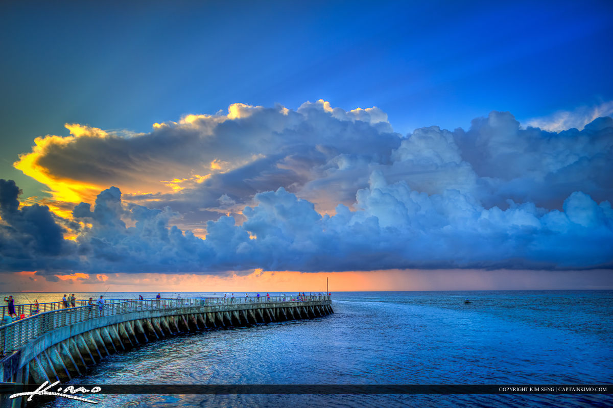 Fishing pier at the Boynton Beach inlet | Royal Stock Photo