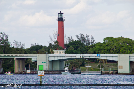 Big Red with Bridge Jupiter Lighthouse May 2013 | Royal Stock Photo