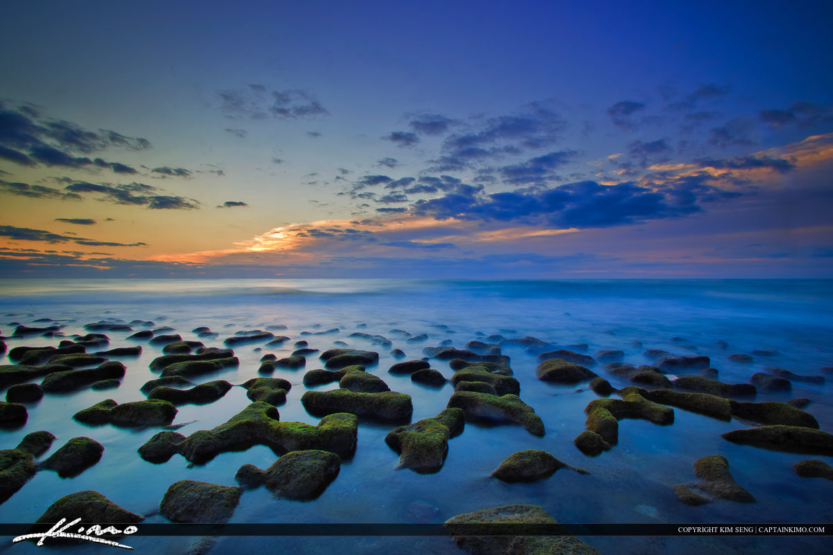 Cool Florida Beach Morning at Rocks | Royal Stock Photo