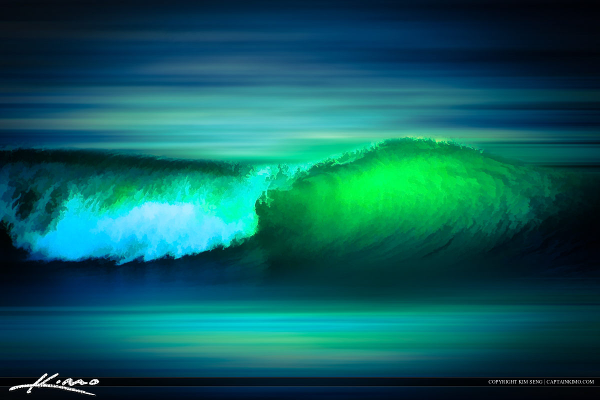 Sun Glow through Wave at Carlin Park Beach Jupiter Florida - Royal ...