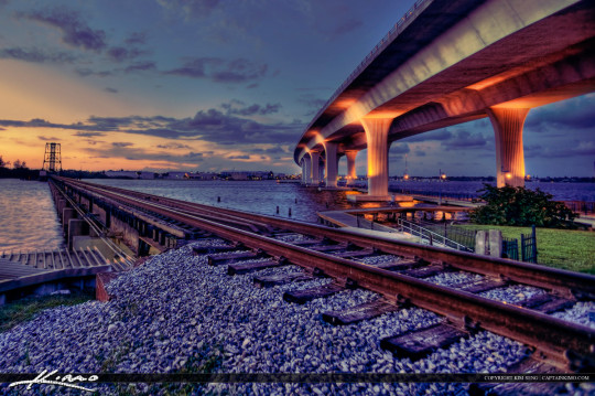 Roosevelt Bridge Stuart Florida Rail Road | Royal Stock Photo