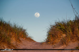 Moon Rise at the Beach Hutchinson Island | Royal Stock Photo