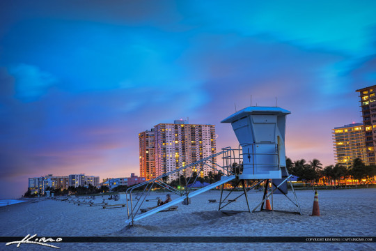 Lifeguard Tower at Pompano Beach - Royal Stock Photo