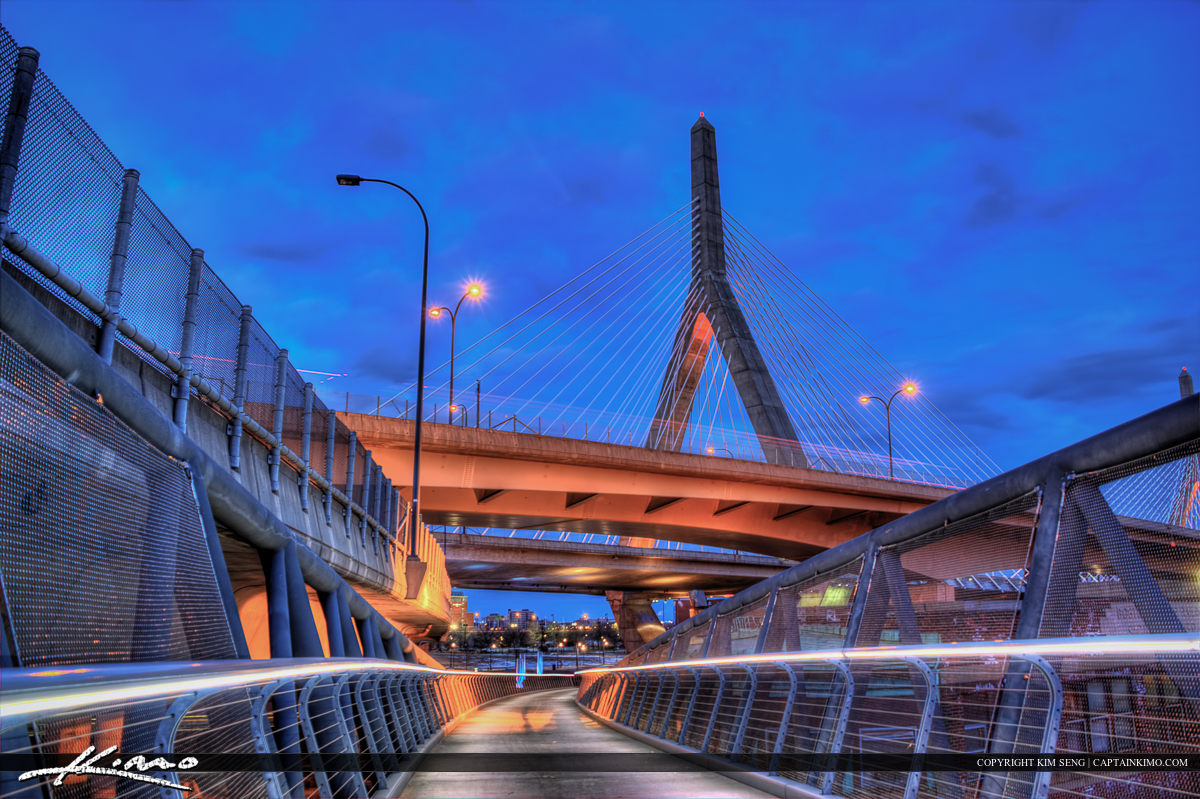 Walkway and bike trail going underneath Bunker Hill Bridge | Royal ...