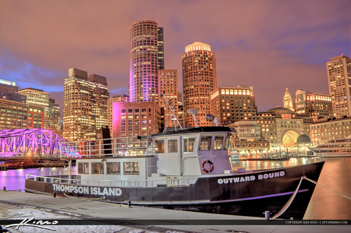 The ferry boat at the Harbor walk Boston Massachusetts | Royal Stock Photo
