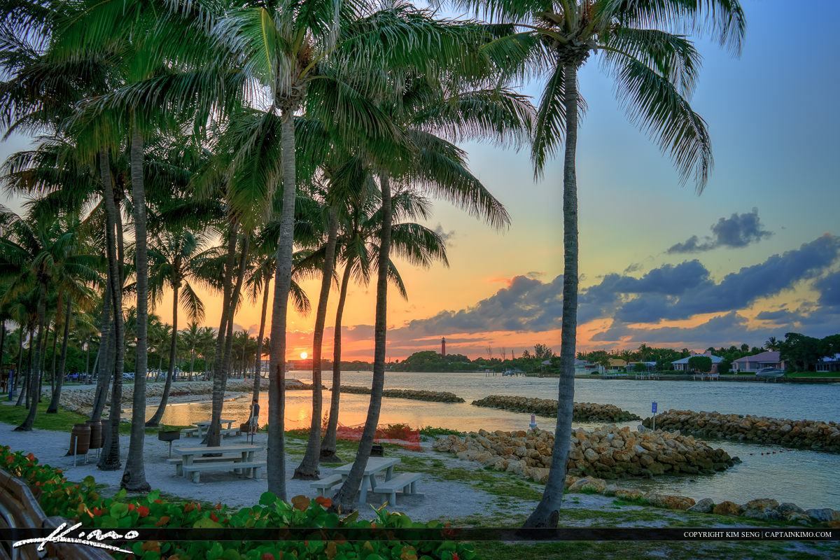 Sunset Dubois Park Inlet in Jupiter Florida - Royal Stock Photo
