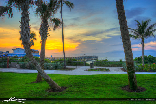 Lake Worth Pier Sunrise at Florida Beach | Royal Stock Photo