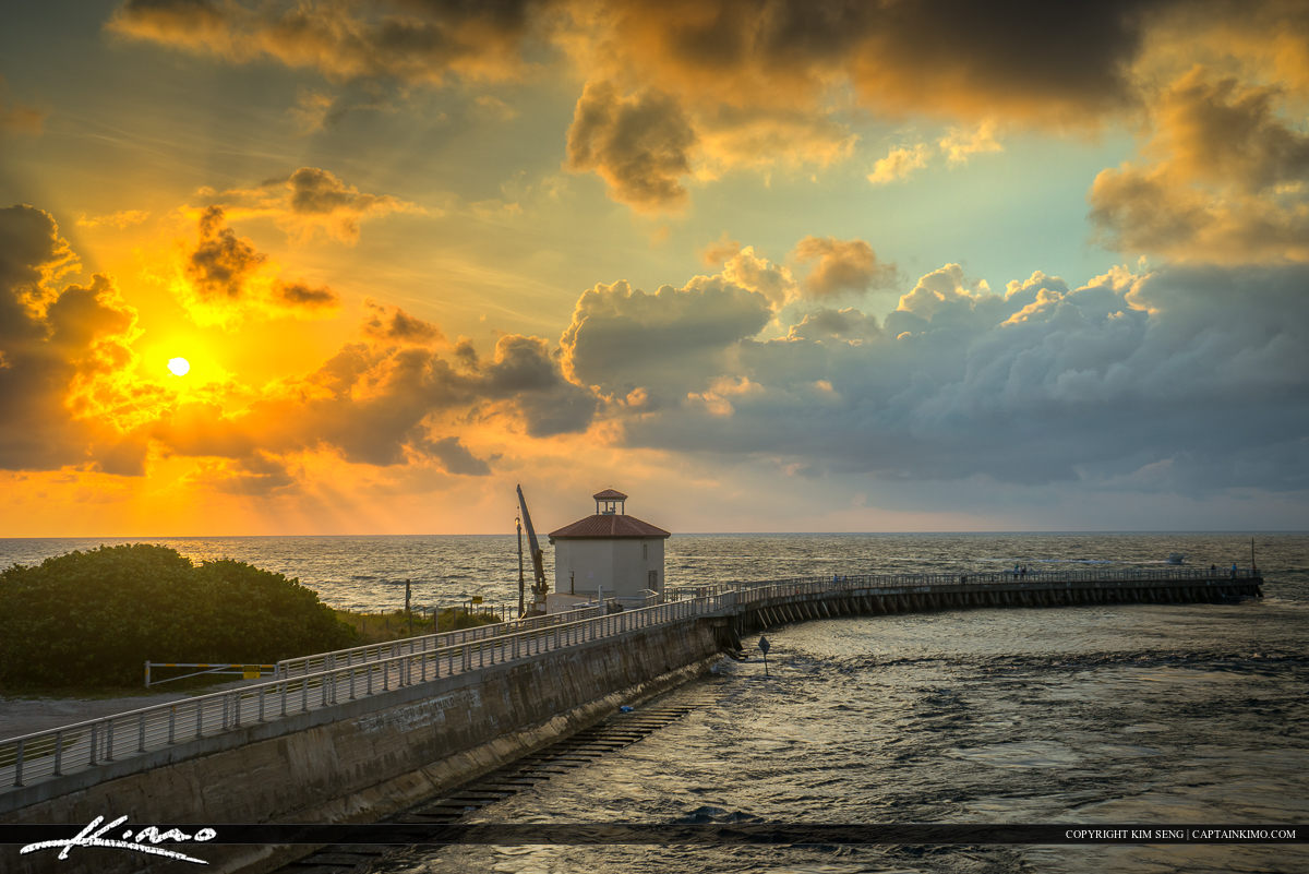 Boynton Beach Inlet Sunrise at Pump House | Royal Stock Photo