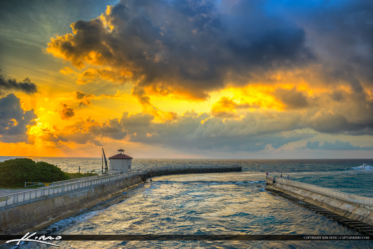 Boynton Beach Inlet Ocean Park Palm Beach County | Royal Stock Photo