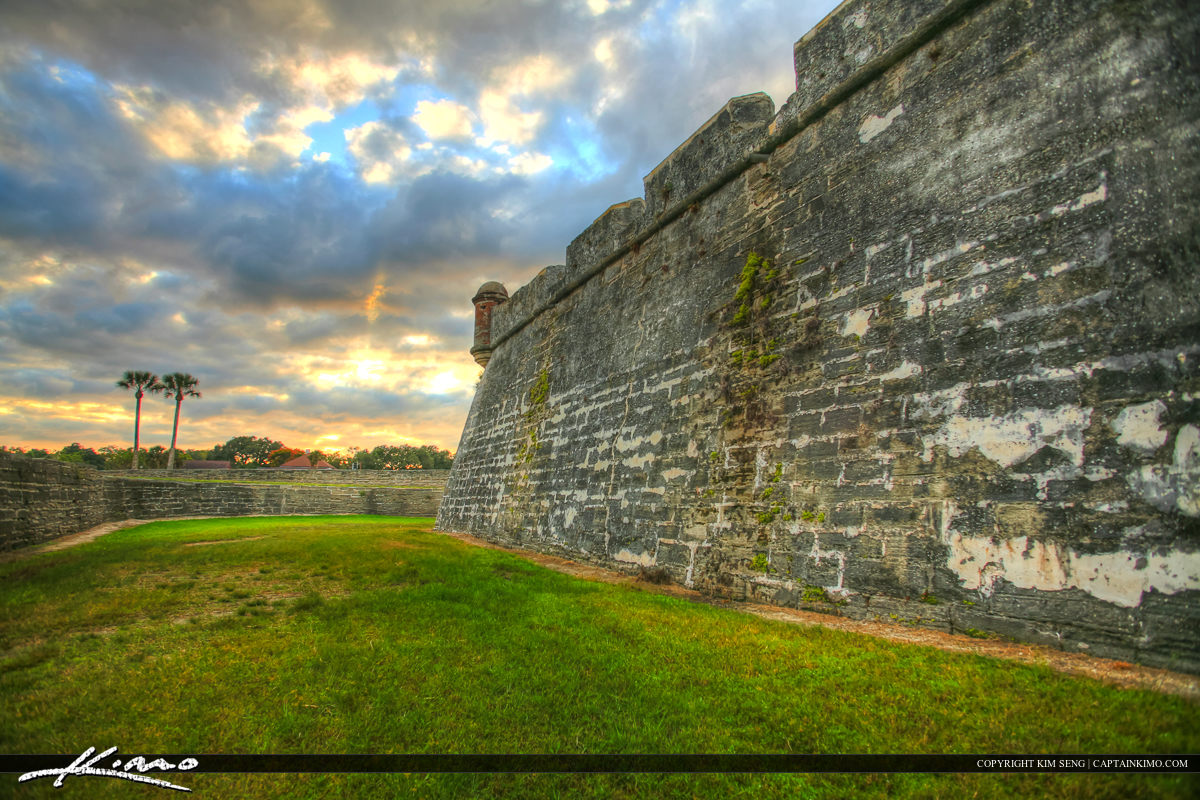 Wall Sunset Castillo de San Marcos Fort St. Augustine Flori | Royal ...