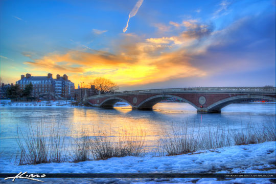 Harvard Square Cambridge Massachusetts John W. Weeks Bridge | Royal ...