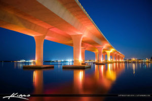Roosevelt Bridge Smooth Reflection Stuart Florida | Royal Stock Photo