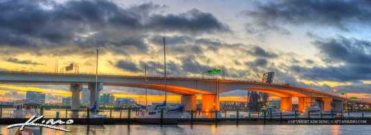 Jacksonville Florida Acosta Bridge Pano | Royal Stock Photo