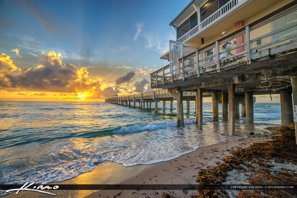 Lake Worth Sunrise by the Fishing Pier | Royal Stock Photo