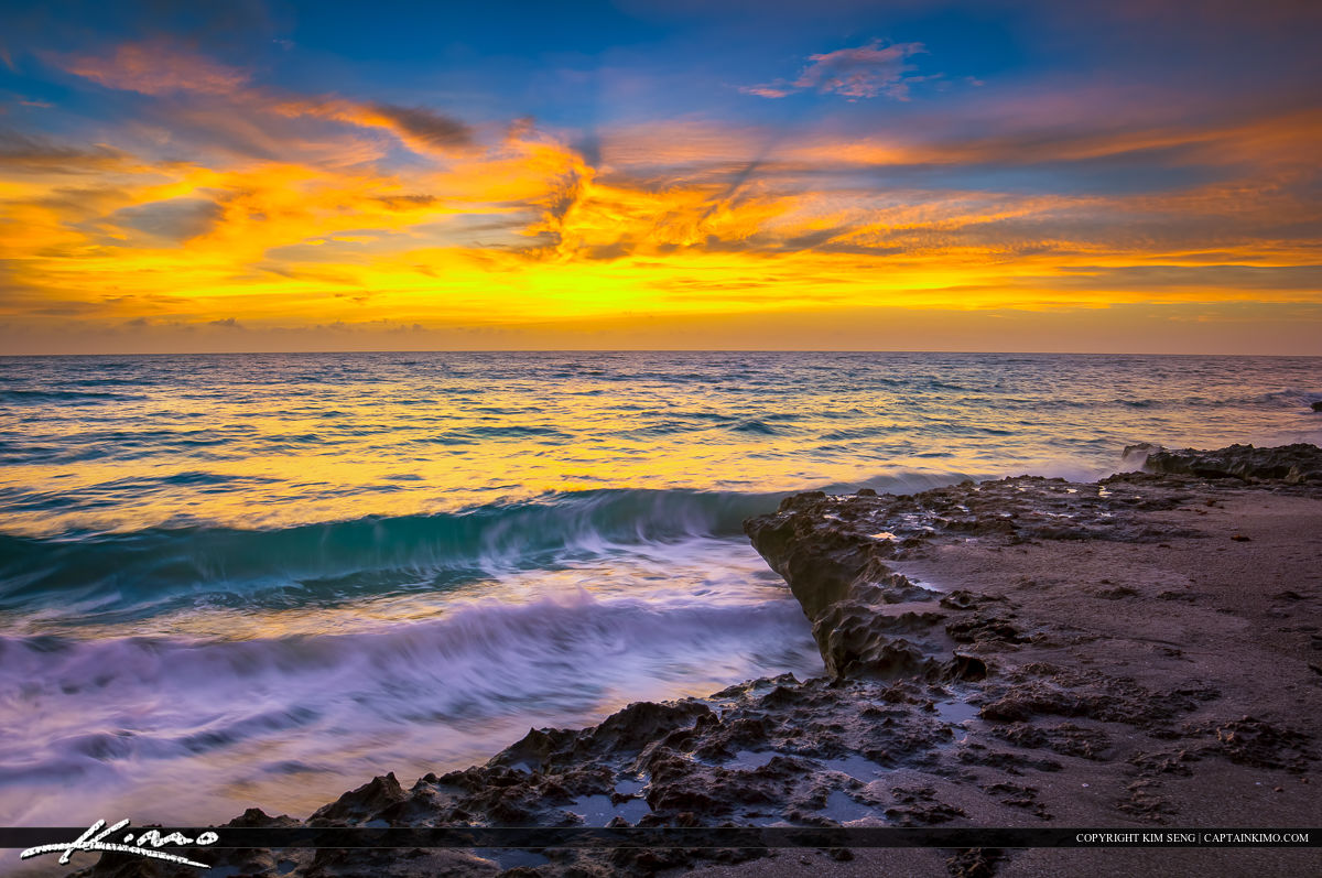 Colors at Sunrise along Beach in Florida | Royal Stock Photo
