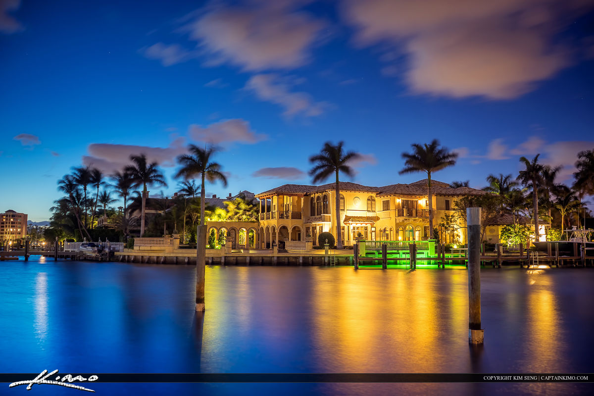 Boca Raton Waterfront House at the Lake | Royal Stock Photo
