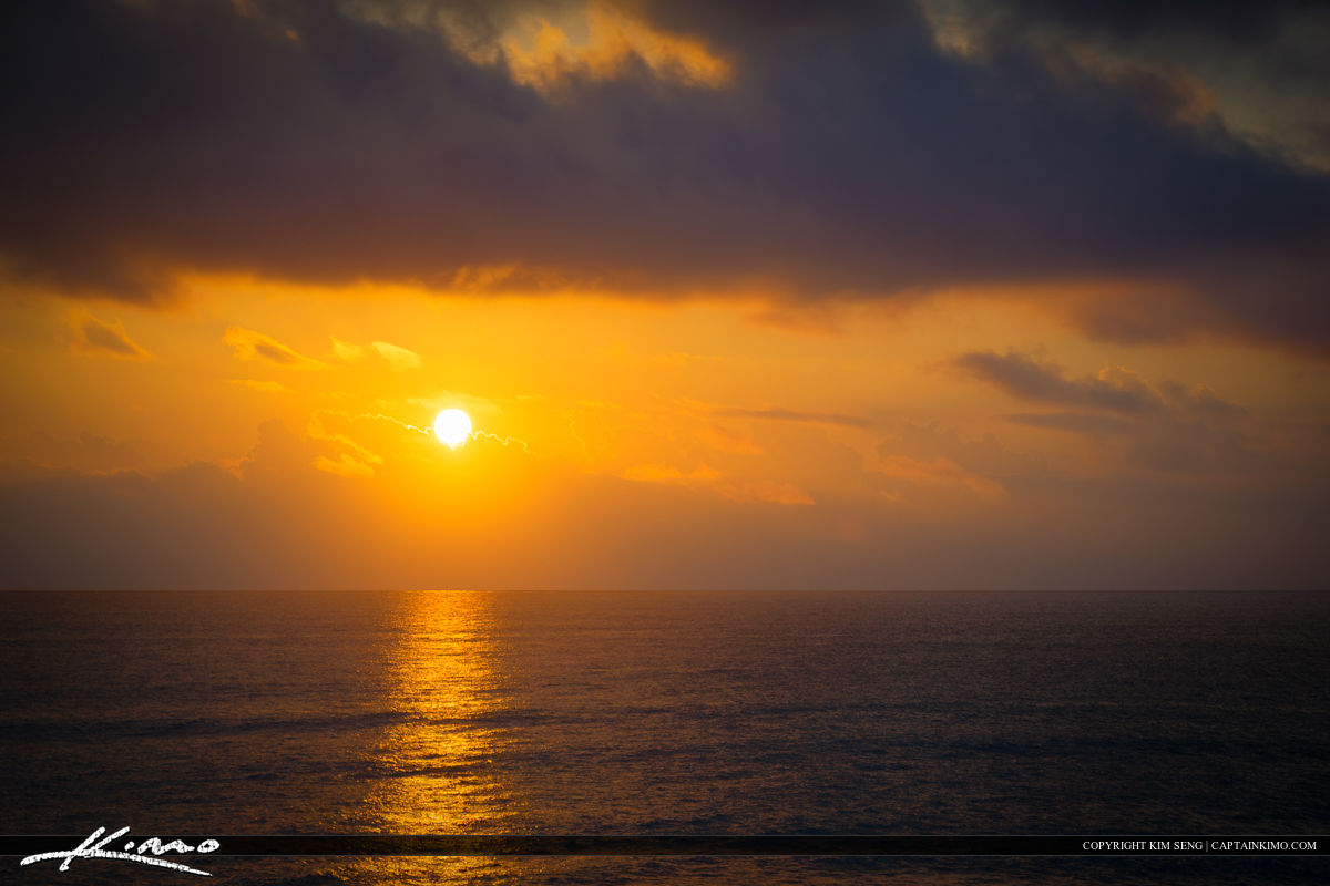 Hobe Sound Florida Sunrise Over Atlantic Ocean | Royal Stock Photo