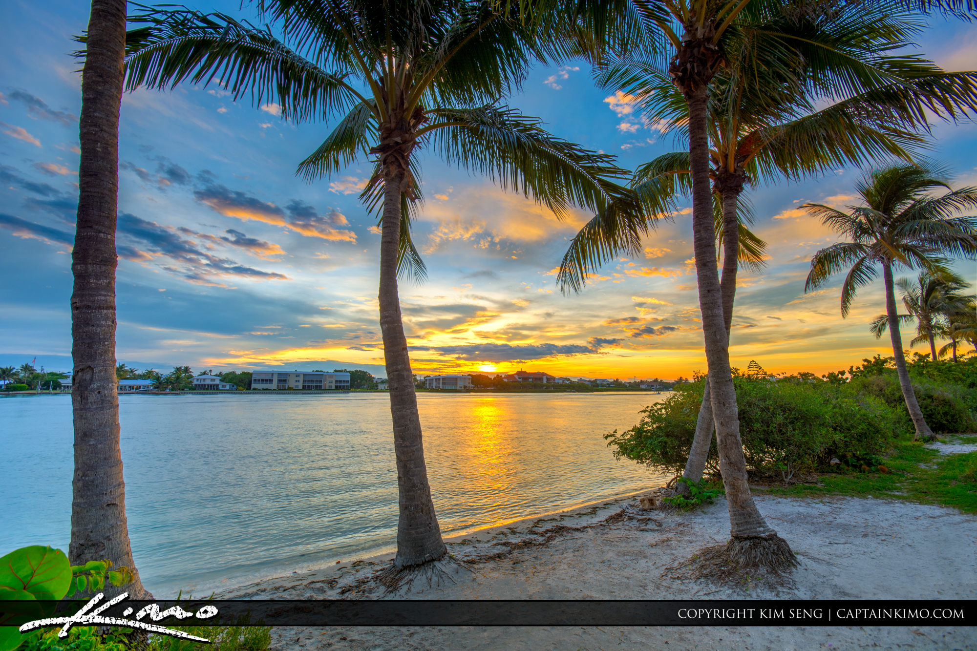 Sunset along the Waterway Jupiter Island | Royal Stock Photo