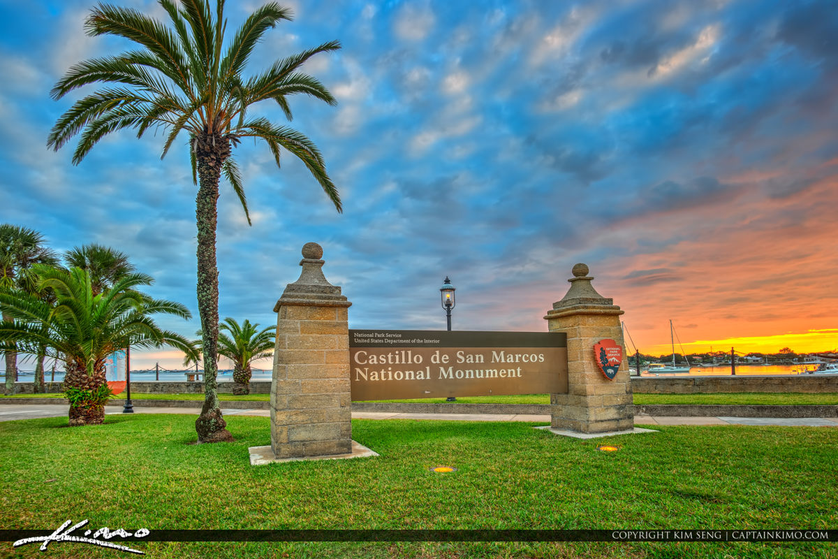 Castillo de San Marcos National Monument Headstone Sign | Royal Stock Photo