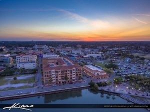 Fort Pierce Aerial Downtown Center | Royal Stock Photo