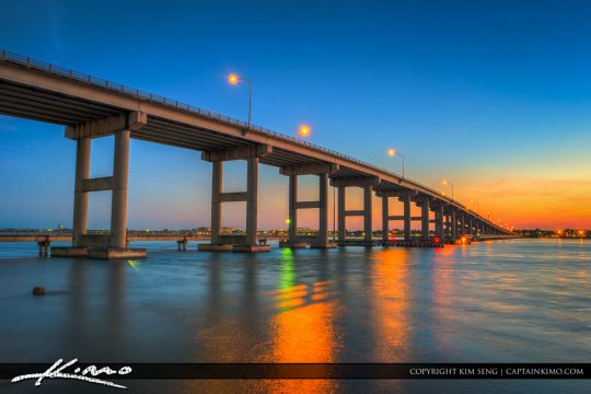 Fort Pierce South Causeway Park South Causeway Bridge - Royal Stock Photo