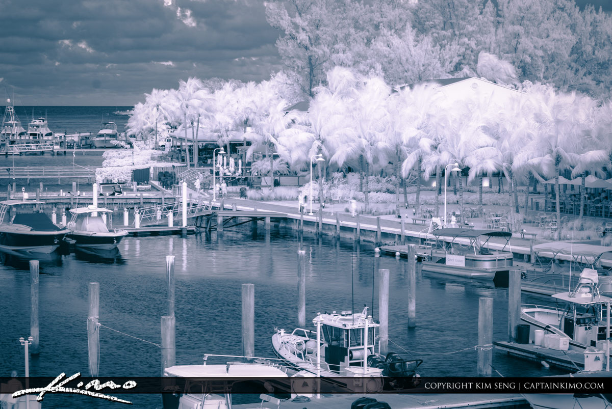 Jupiter Inlet Lighthouse Marina Boardwalk Restaurants | Royal Stock Photo