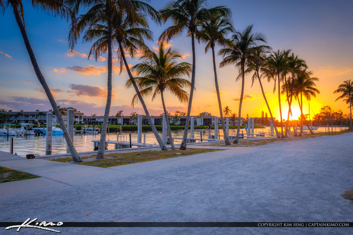 Dubois Park Sunset Jupiter Florida | Royal Stock Photo