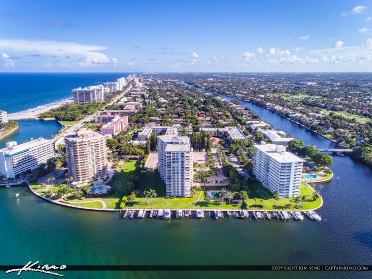 Boca Raton Florida Aerial from Park Lake and Inlet | Royal Stock Photo