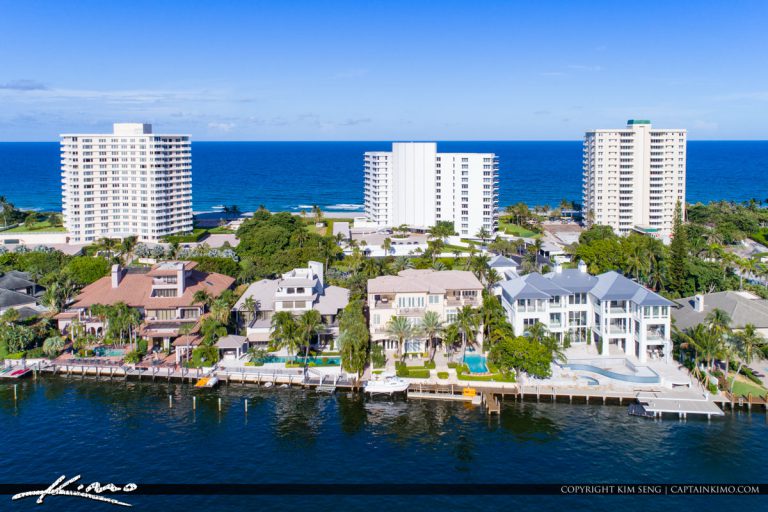Boca Raton Florida Aerial from Park Lake and Inlet | Royal Stock Photo
