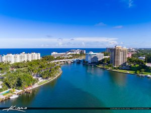Boca Raton Florida Aerial from Park Lake and Inlet | Royal Stock Photo