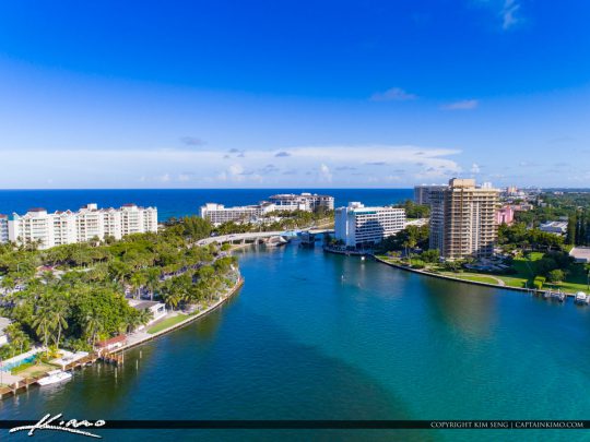 Boca Raton Florida Aerial from Park Lake and Inlet | Royal Stock Photo