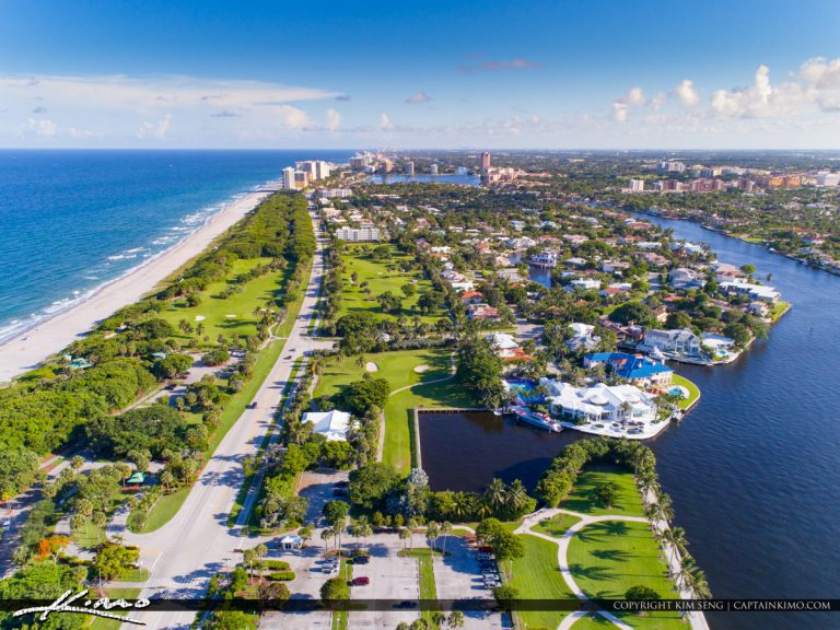 Boca Raton Florida Aerial from Park Lake and Inlet | Royal Stock Photo