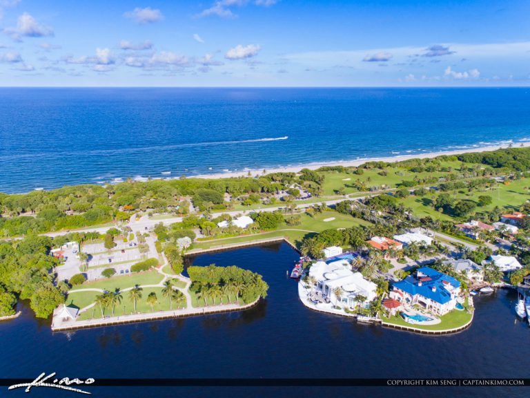 Boca Raton Florida Aerial from Park Lake and Inlet | Royal Stock Photo
