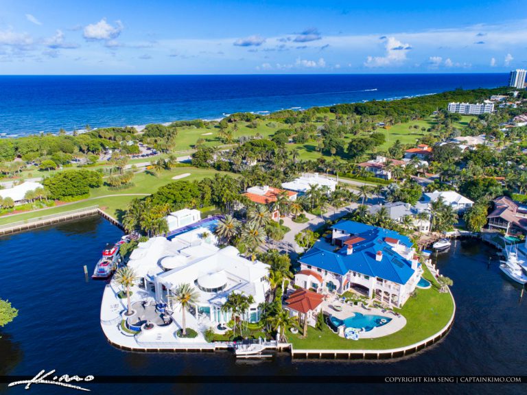 Boca Raton Florida Aerial from Park Lake and Inlet | Royal Stock Photo