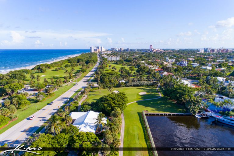 Boca Raton Florida Aerial from Park Lake and Inlet | Royal Stock Photo