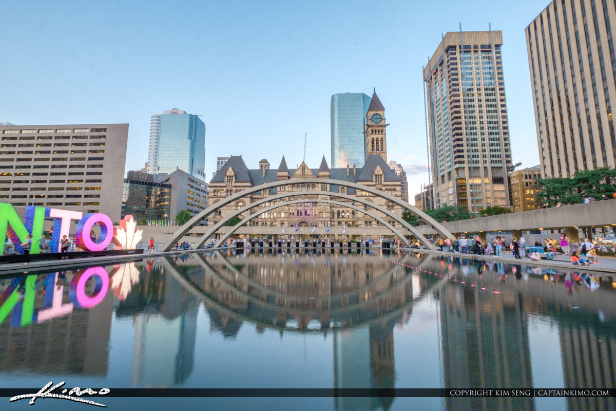 Toronto Canada Ontario at the Water Fountain | Royal Stock Photo