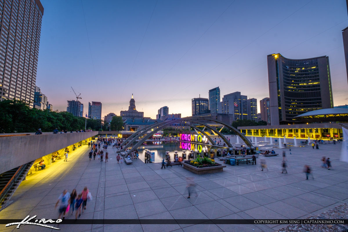 Toronto Canada Ontario at the Water Fountain | Royal Stock Photo