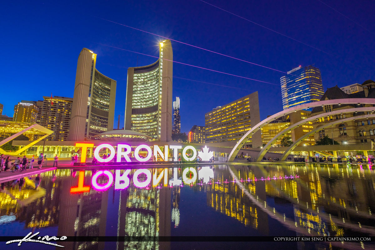 Nathan Phillips Square Toronto Canada Ontario Toronto PanAm Sign ...
