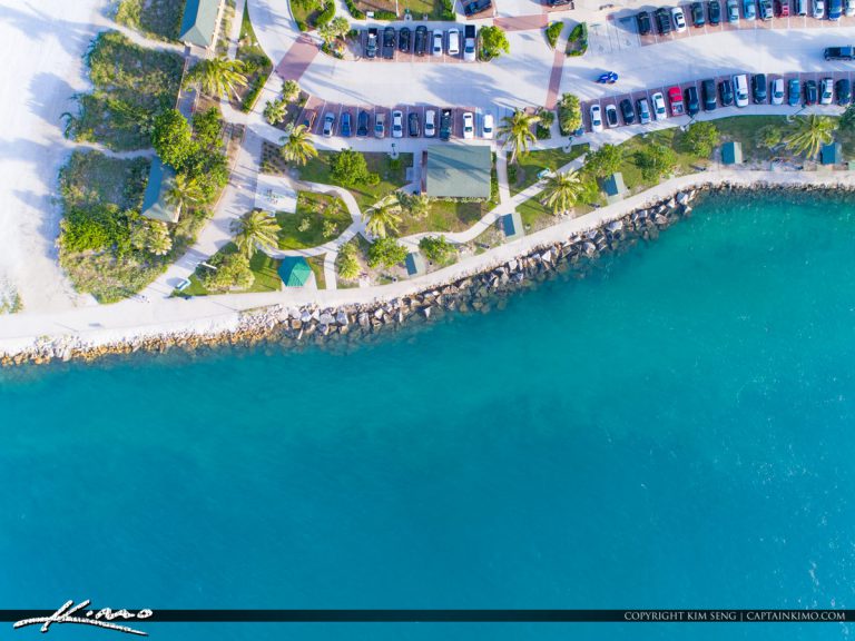 Inlet Aerial Jetty Park Fort Pierce Florida | Royal Stock Photo