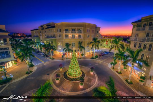 Harbourside Place Christmas Tree Jupiter Florida 2017 | Royal Stock Photo