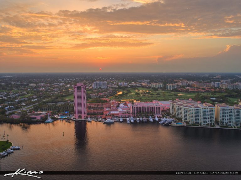 Beautiful view Boca Resort Over Lake Boca Raton | Royal Stock Photo