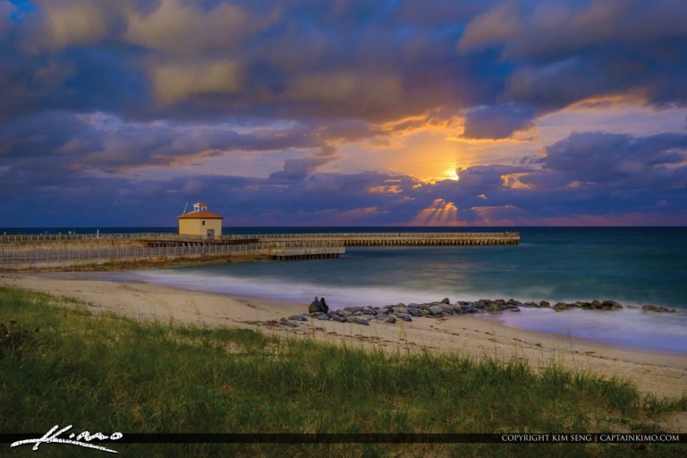 Boynton Beach Inlet Super Blue Moon Rise January 2018 | Royal Stock Photo