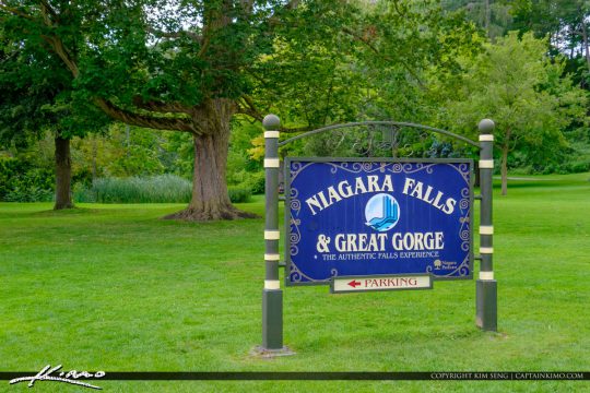 Niagara Falls ON Canada Great Gorge Sign | Royal Stock Photo