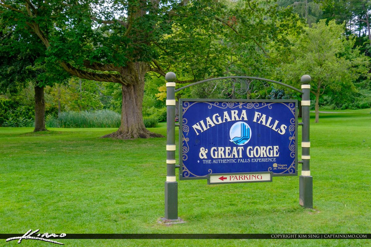 Niagara Falls ON Canada Great Gorge Sign | Royal Stock Photo