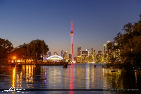 Skyline View from Centre Island Sunset Toronto Canada | Royal Stock Photo
