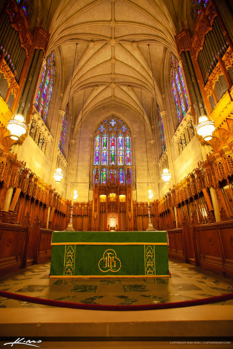 Back Duke University Chapel Interior Durham North Carolina Durha ...