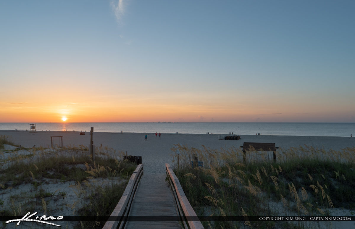 Tybee Beach Pier Sunrise Tybee Island Georgia | Royal Stock Photo